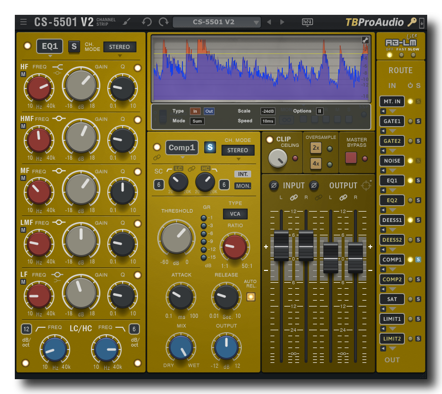 TBProAudio updates CS-5501 to V2.7, a channel strip for Windows and Mac ...